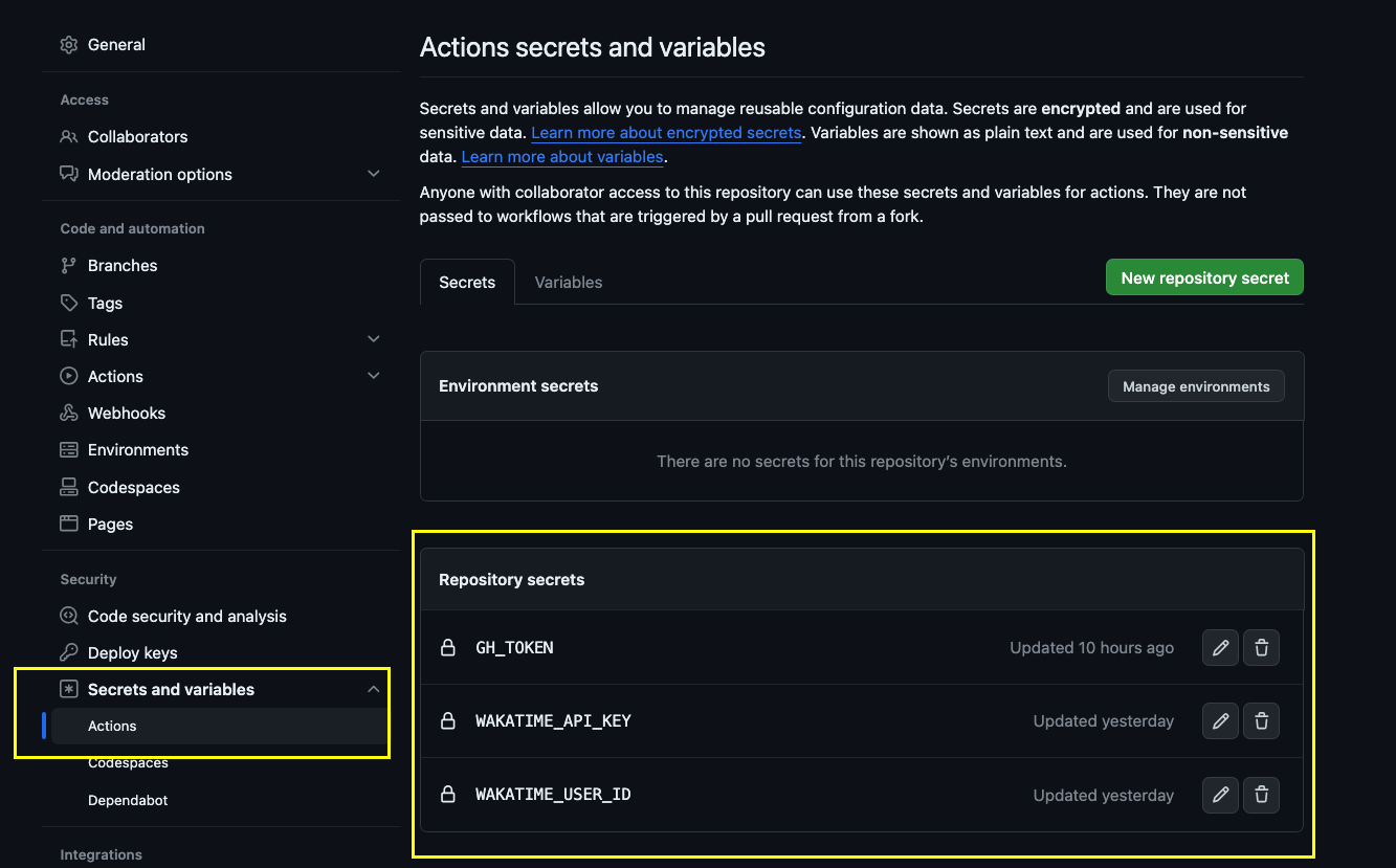 Wakatime Stats · Actions · GitHub Marketplace · GitHub